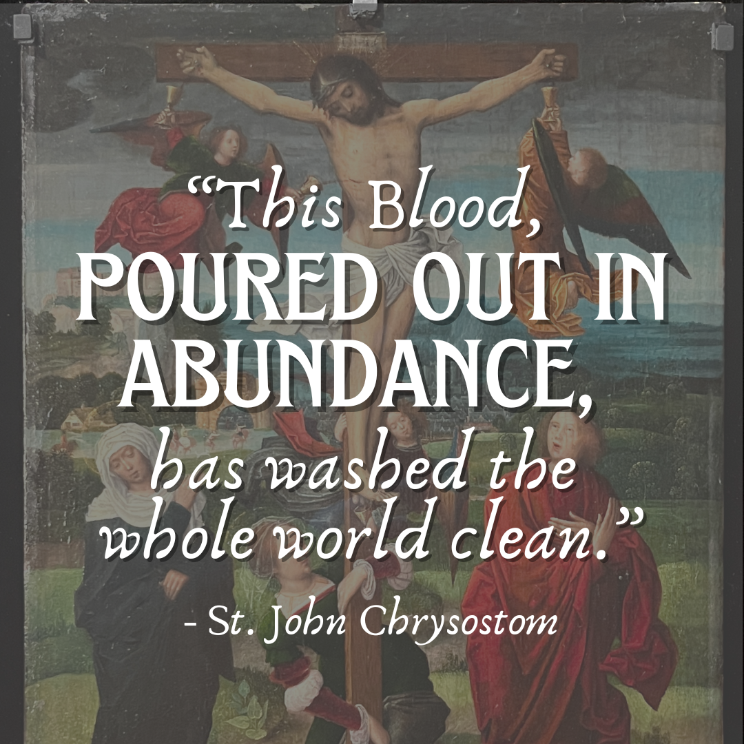 The Precious Blood That Cleanses, Redeems, and Cheers Us – Word, Life ...